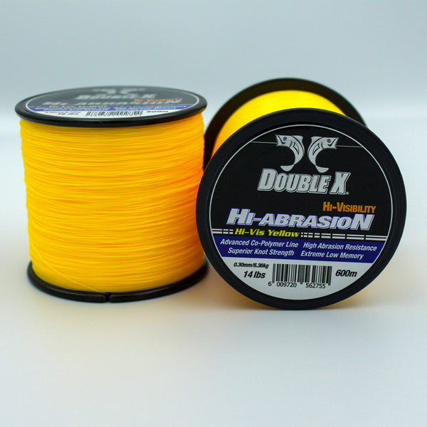 Double X Hi-Abrasion Fishing Line - Hi-Vis Yellow - 600m Mono Spools ...